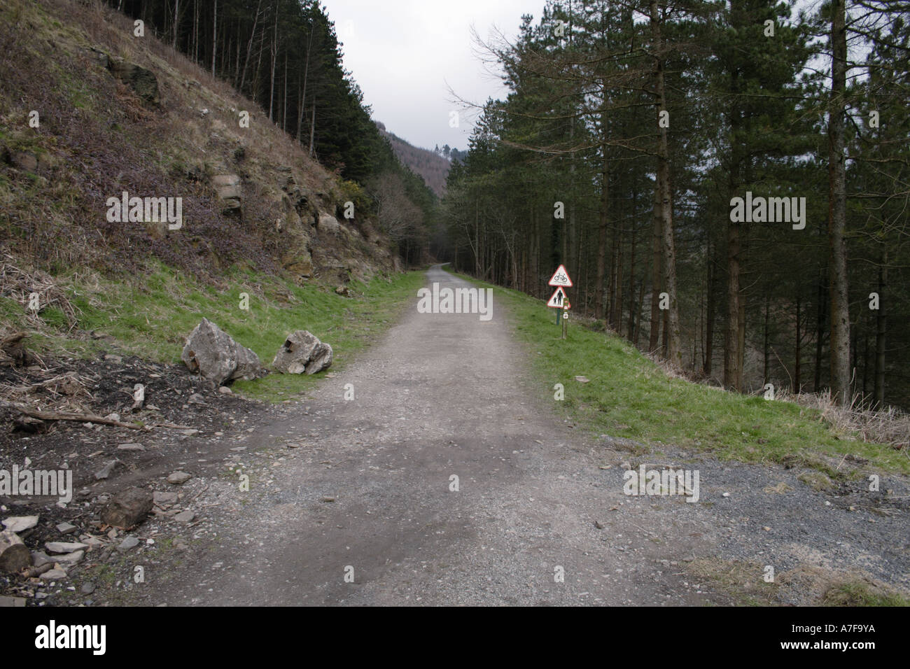 Afan Argoed cycle track port talbot Stock Photo - Alamy