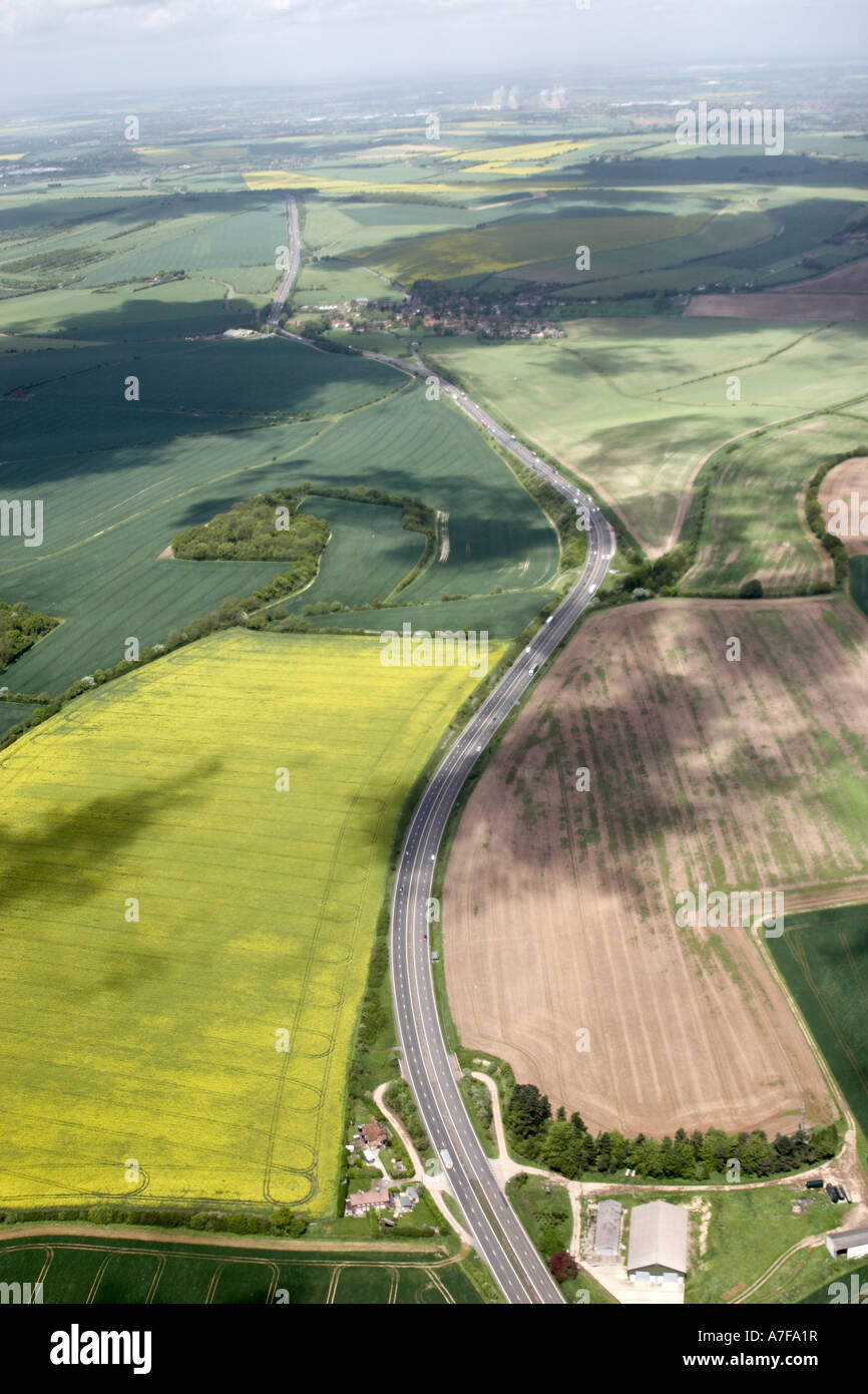High level oblique aerial view east of Didcot power station cooling ...