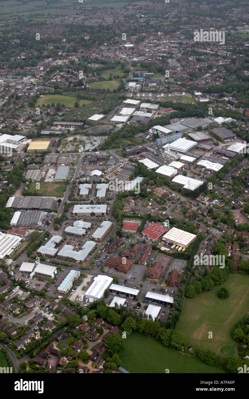 High level oblique aerial view north east of residential area ...