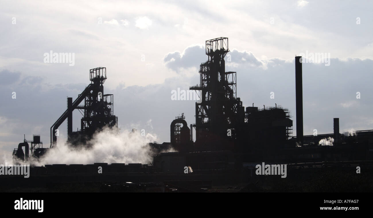 blast furnaces corus steel works port talbot Stock Photo - Alamy