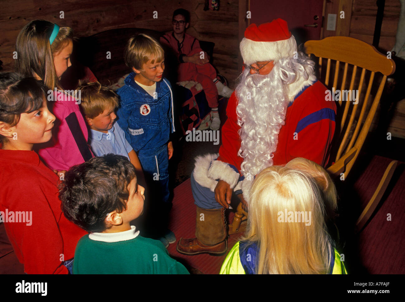 children, visiting, Santa Claus, Santa Claus Village and Santapark ...