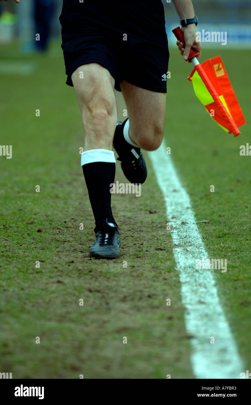 Linesman at a football match, Britain UK Stock Photo - Alamy