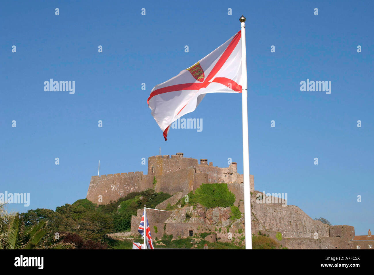 Jersey flag hi-res stock photography and images - Alamy