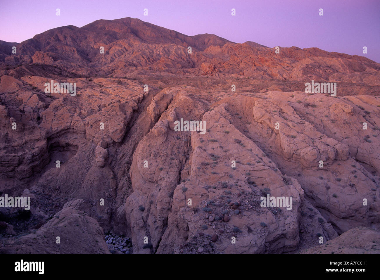 Twilight over the Santa Rosa Mountains in Anza Borrego Desert State ...