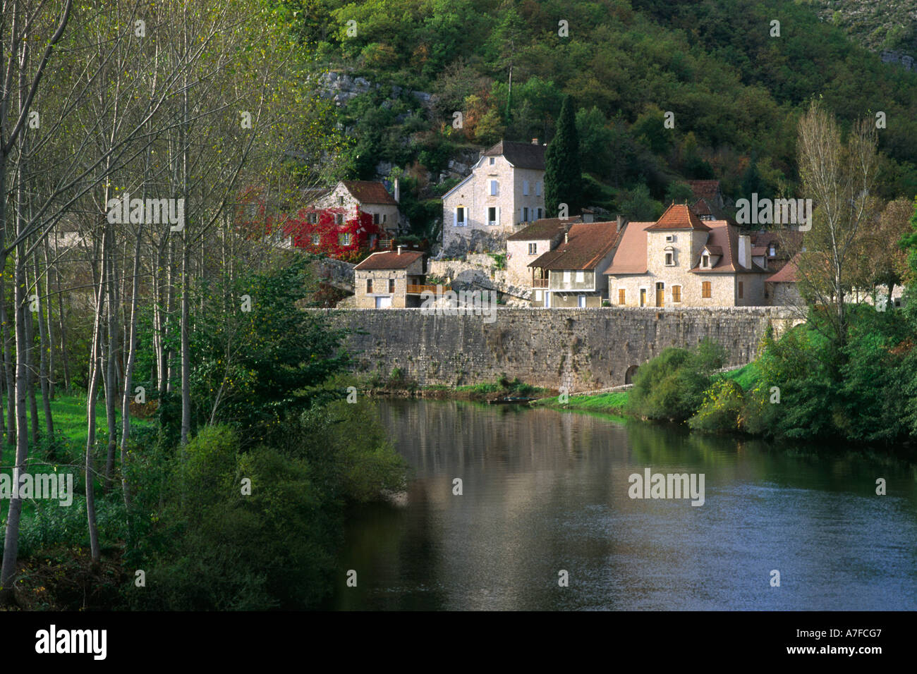 River Lot Larnagol France Stock Photo - Alamy
