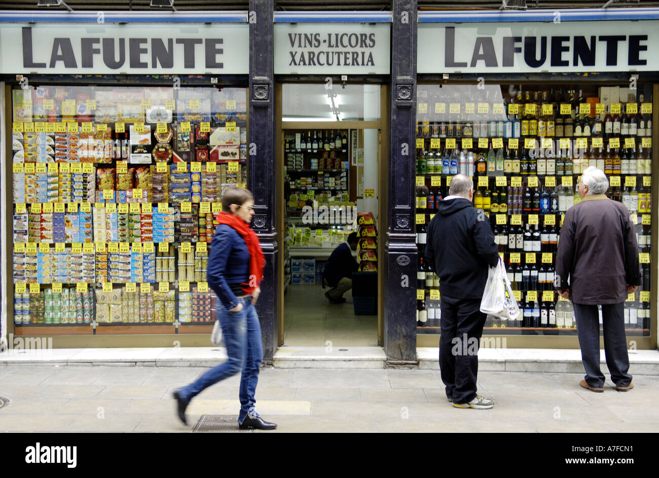 food produce spanish shop store window detail close up cultural ...
