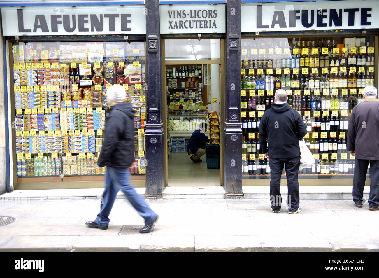 food produce spanish shop store window detail close up cultural ...