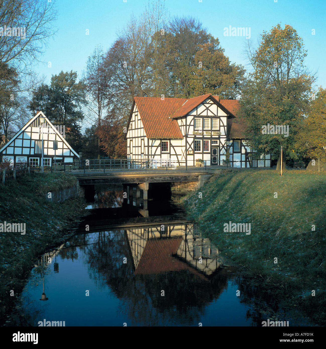 Alte Wassermuehle am Muehlenbach in Ladbergen im Tecklenburger Land ...