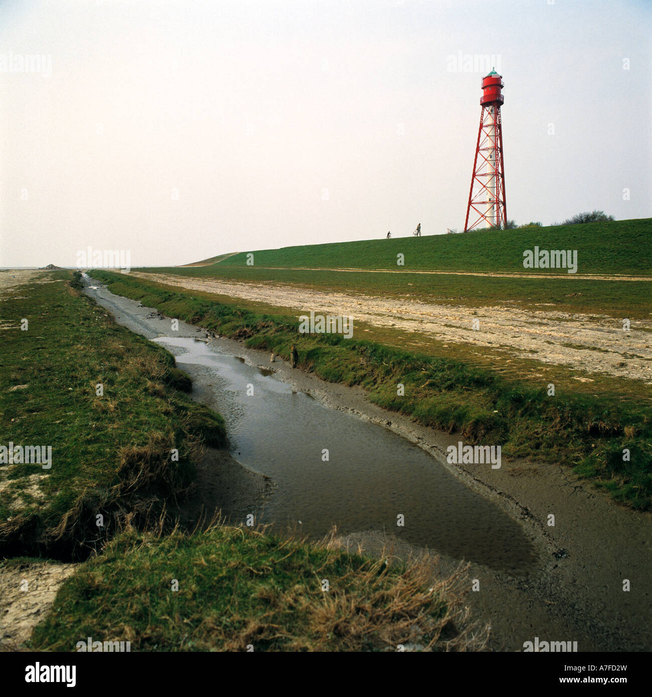 Campener Leuchtturm in Krummhoern-Campen, Ostfriesland, Niedersachsen ...