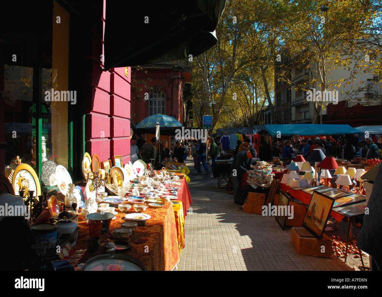Tristan Narvaja Sunday Street Market, Montevideo, Uruguay Stock Photo ...