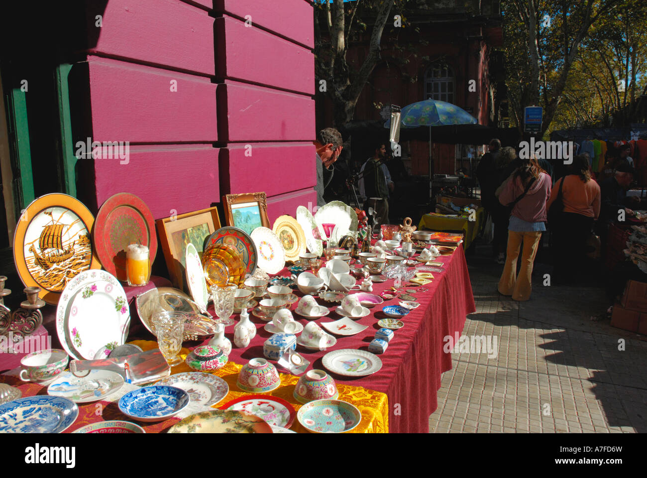 Tristan Narvaja Sunday Street Market, Montevideo, Uruguay Stock Photo ...