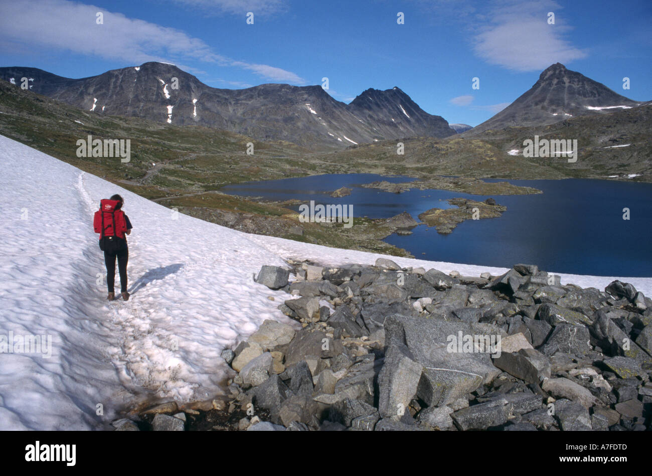 snow crossing Gravdalen Jotunheim Norway Stock Photo - Alamy