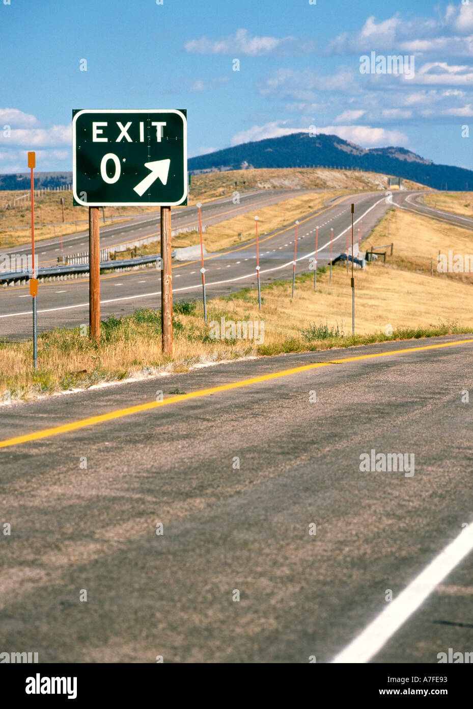 Exit O road sign Stock Photo - Alamy