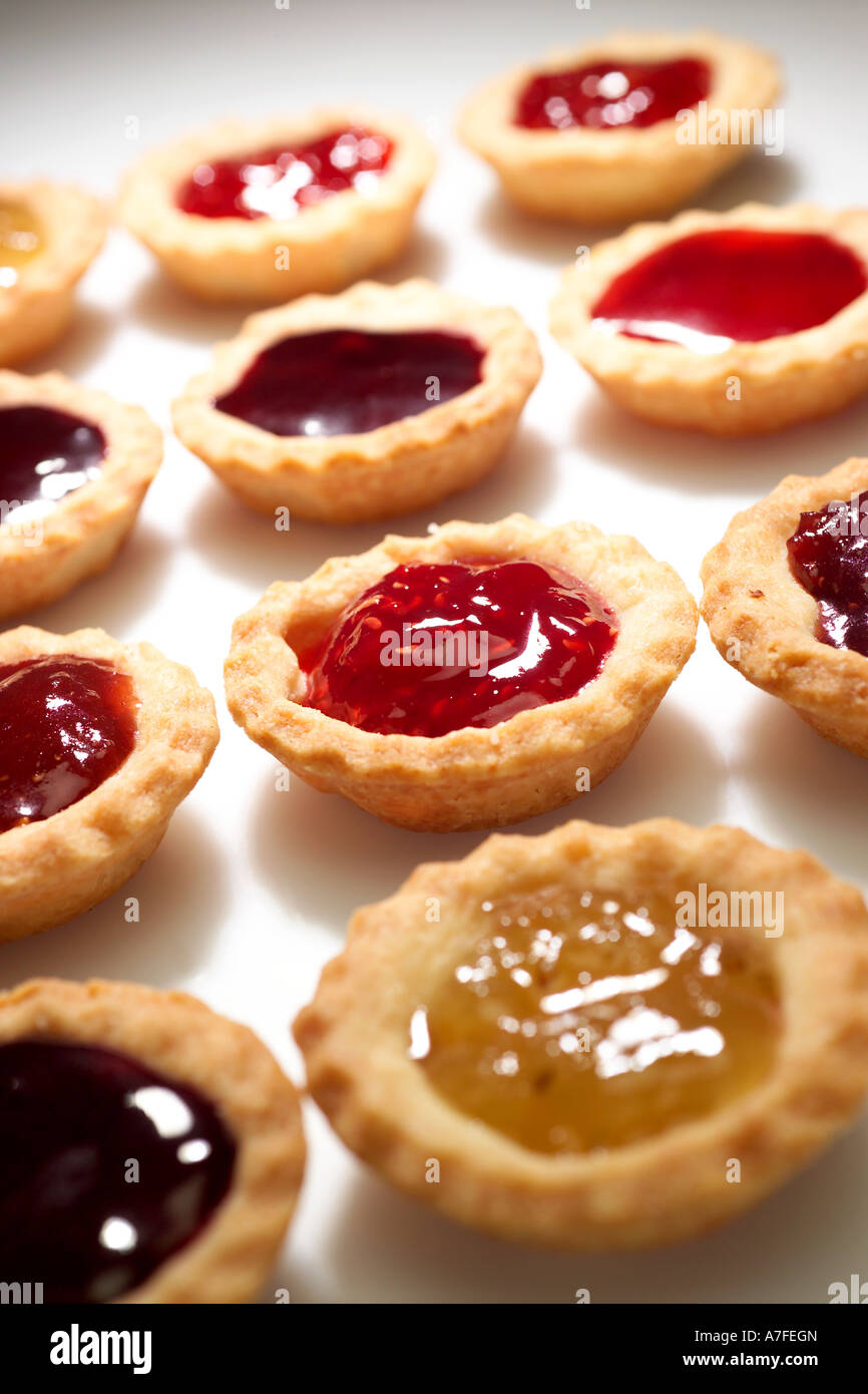 Traditional Jam Tarts in a row Stock Photo - Alamy