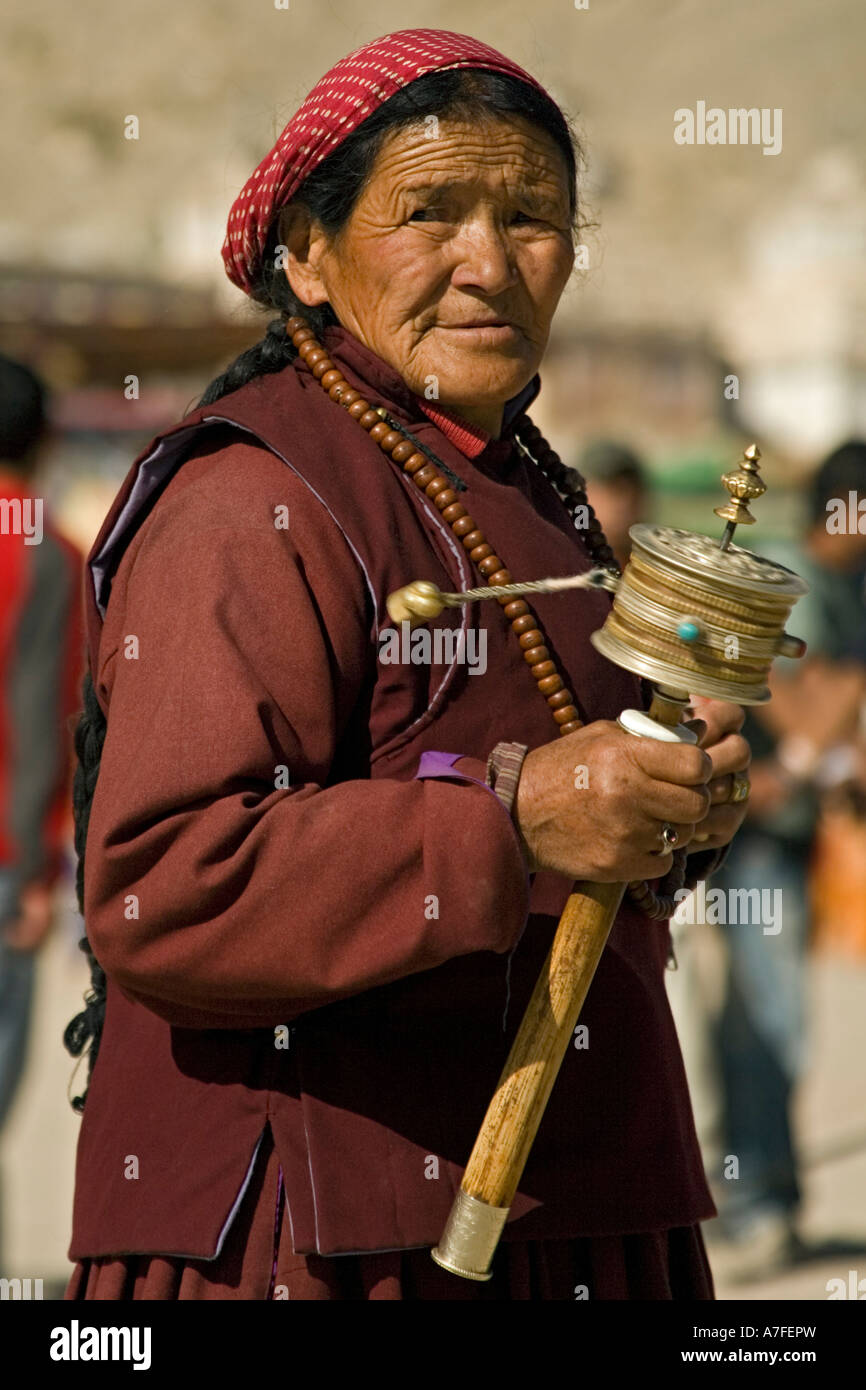 Ladakhi Woman Leh Ladakh Jammu Kashmir India Asia September 2006 Stock ...