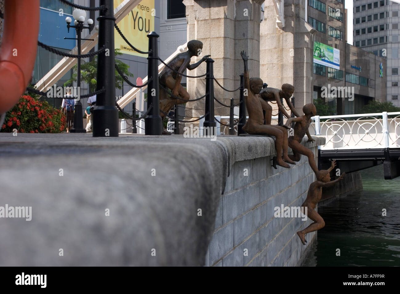 "The First Generation", bronze sculpture by Chong Fah Cheong, boys ...