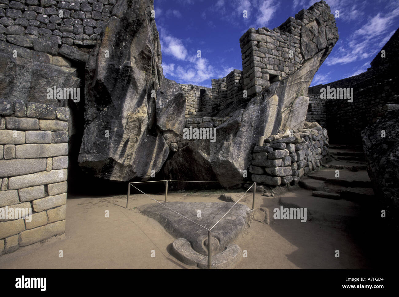 SA, Peru, Machu Picchu Condor's Temple Stock Photo - Alamy