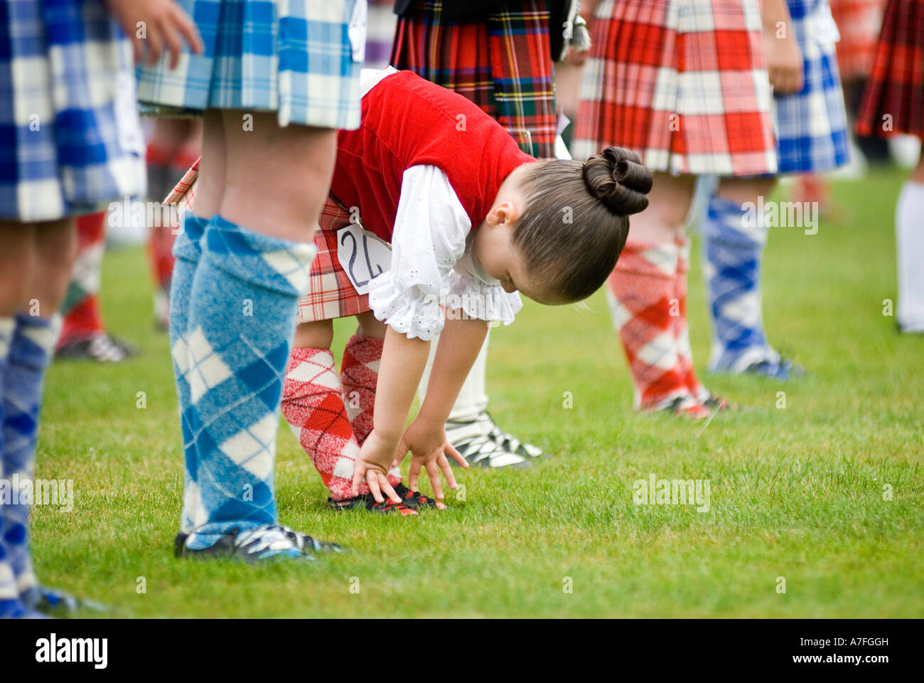 Highland dress kilt girl hi-res stock photography and images - Alamy