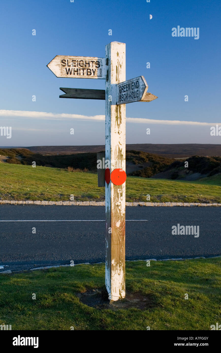 Old Fashioned Road Sign Stock Photo - Alamy