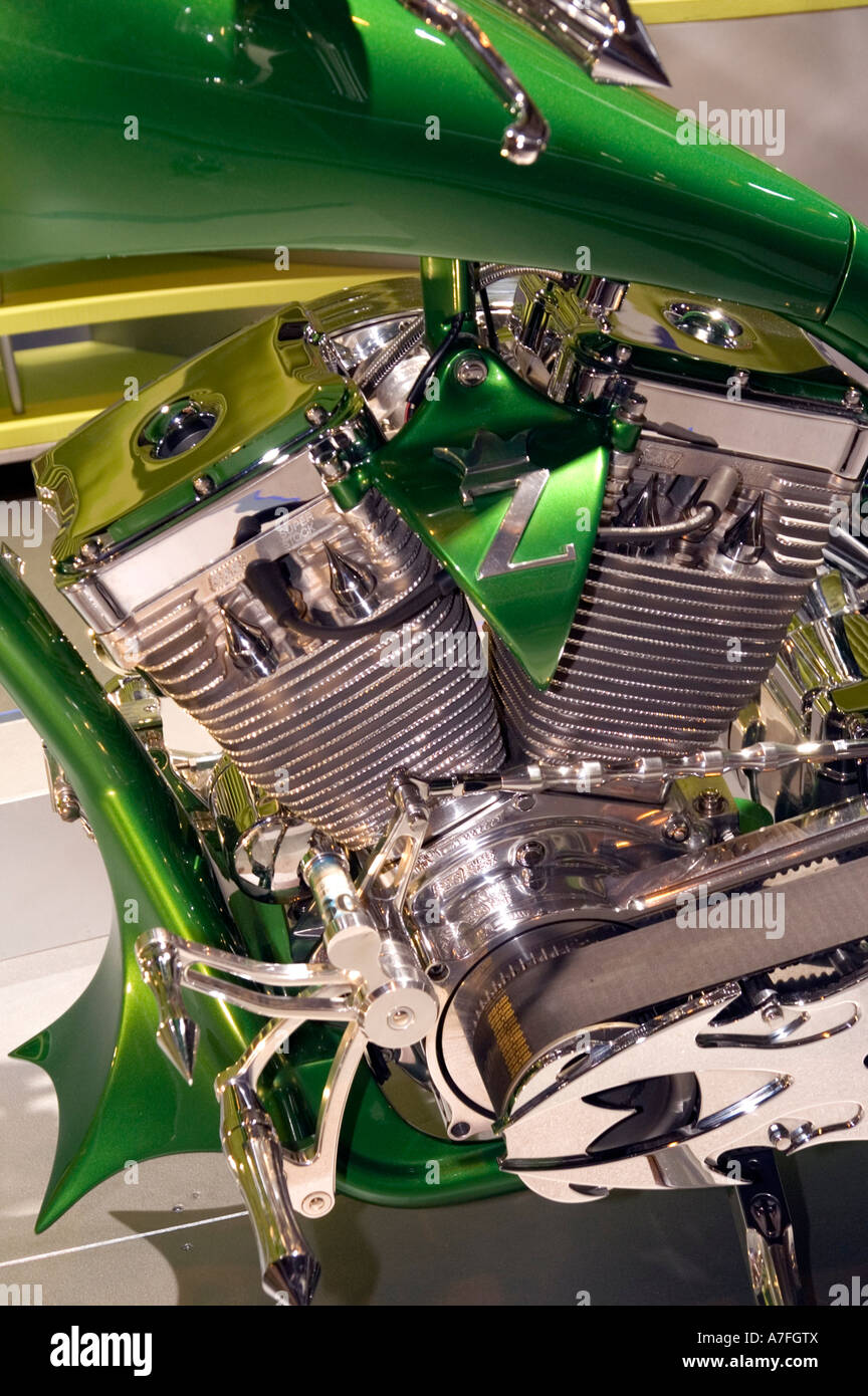 Custom motorcycle engine Stock Photo - Alamy