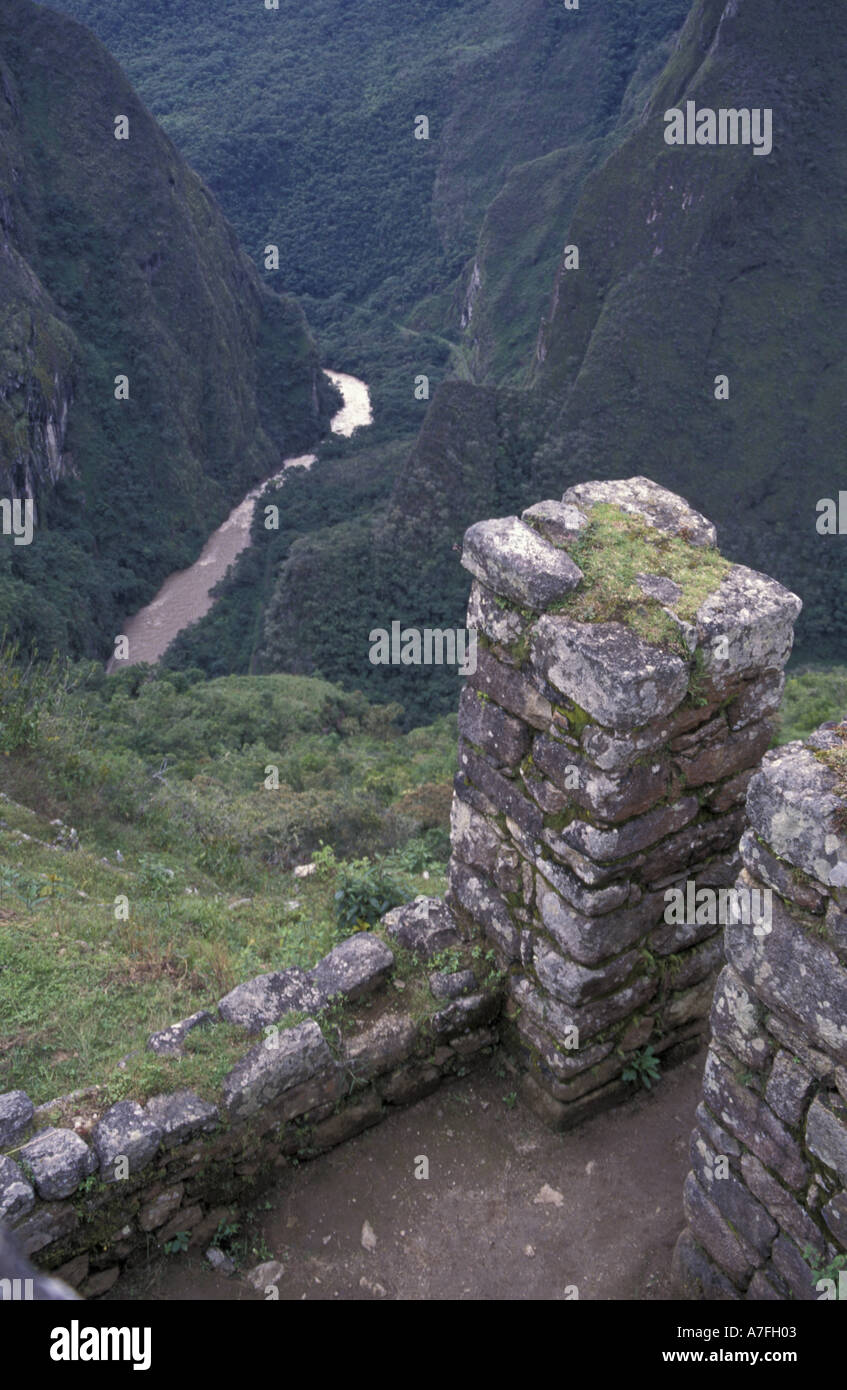 SA, Peru, Machu Picchu. Inca ruins; impressive stone ruins; Urubamba ...