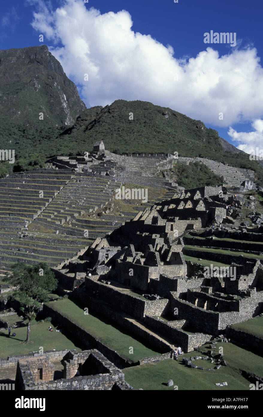 South America, Peru, Machu Picchu, overview of popular Incan ruins ...