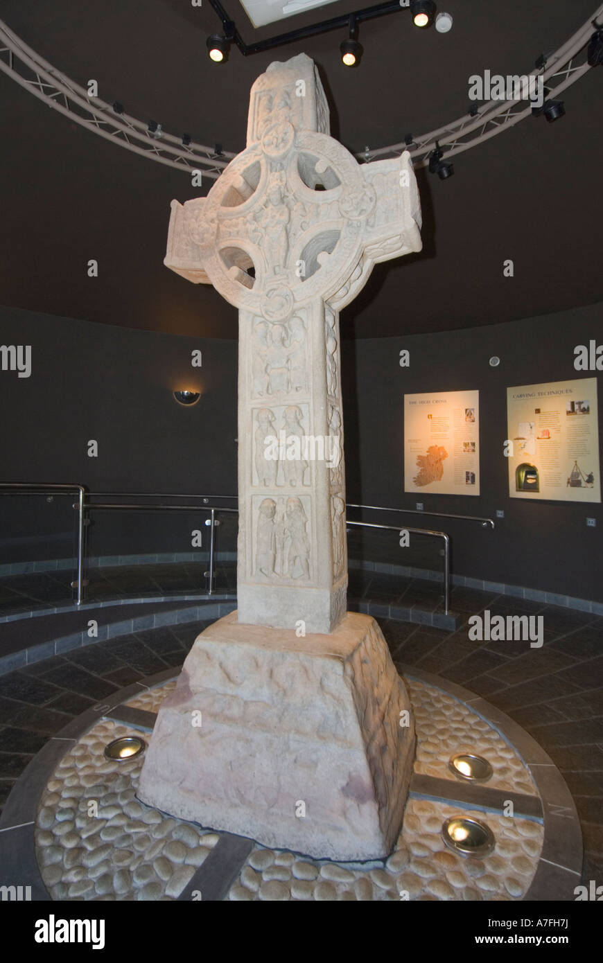 Ireland County Offaly Clonmacnoise Cross of the Scriptures Stock Photo ...