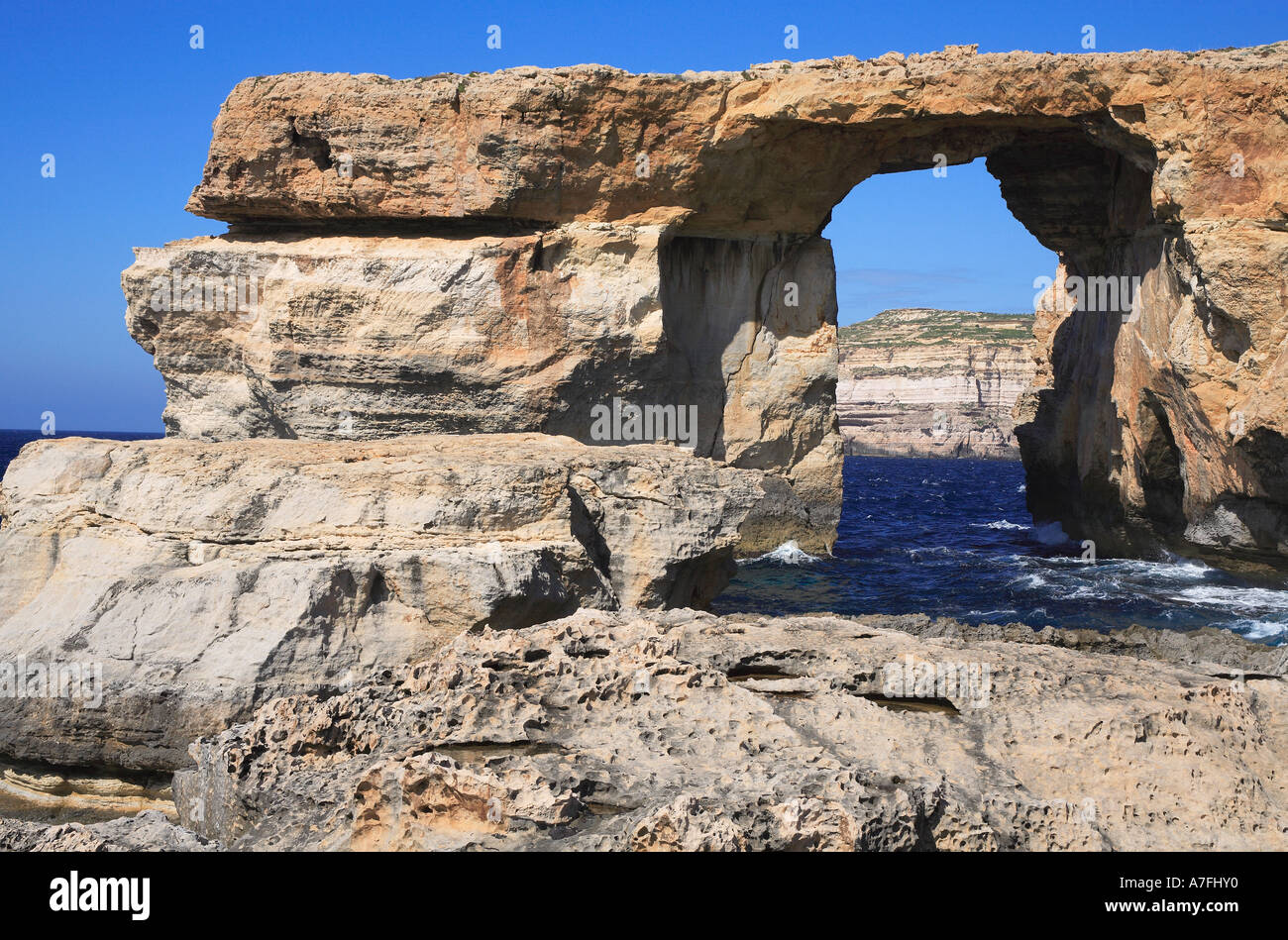 Azure Window Gozo Malta Stock Photo - Alamy