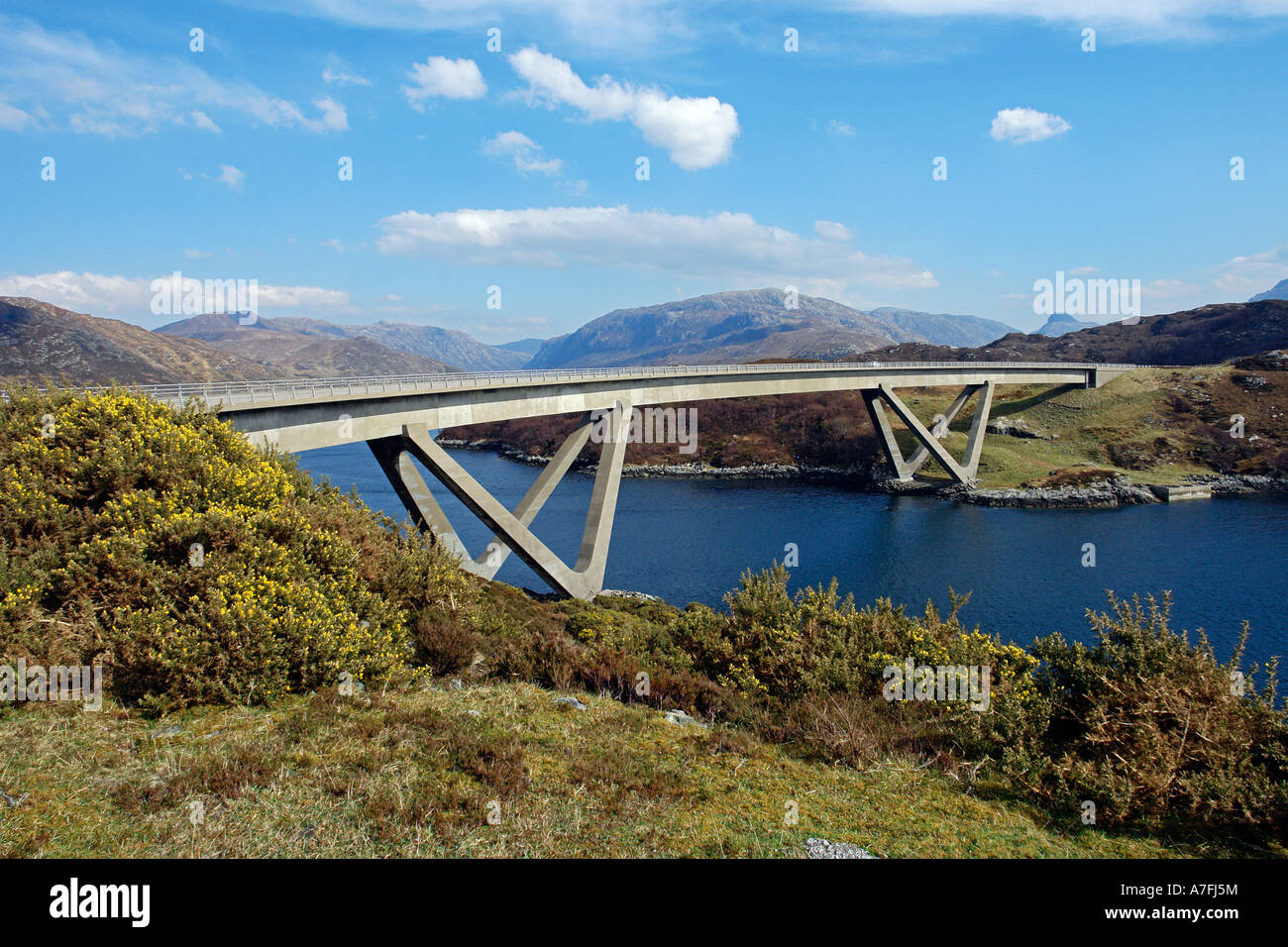Kylesku Bridge replacing old ferry and providing A894 with unbroken ...
