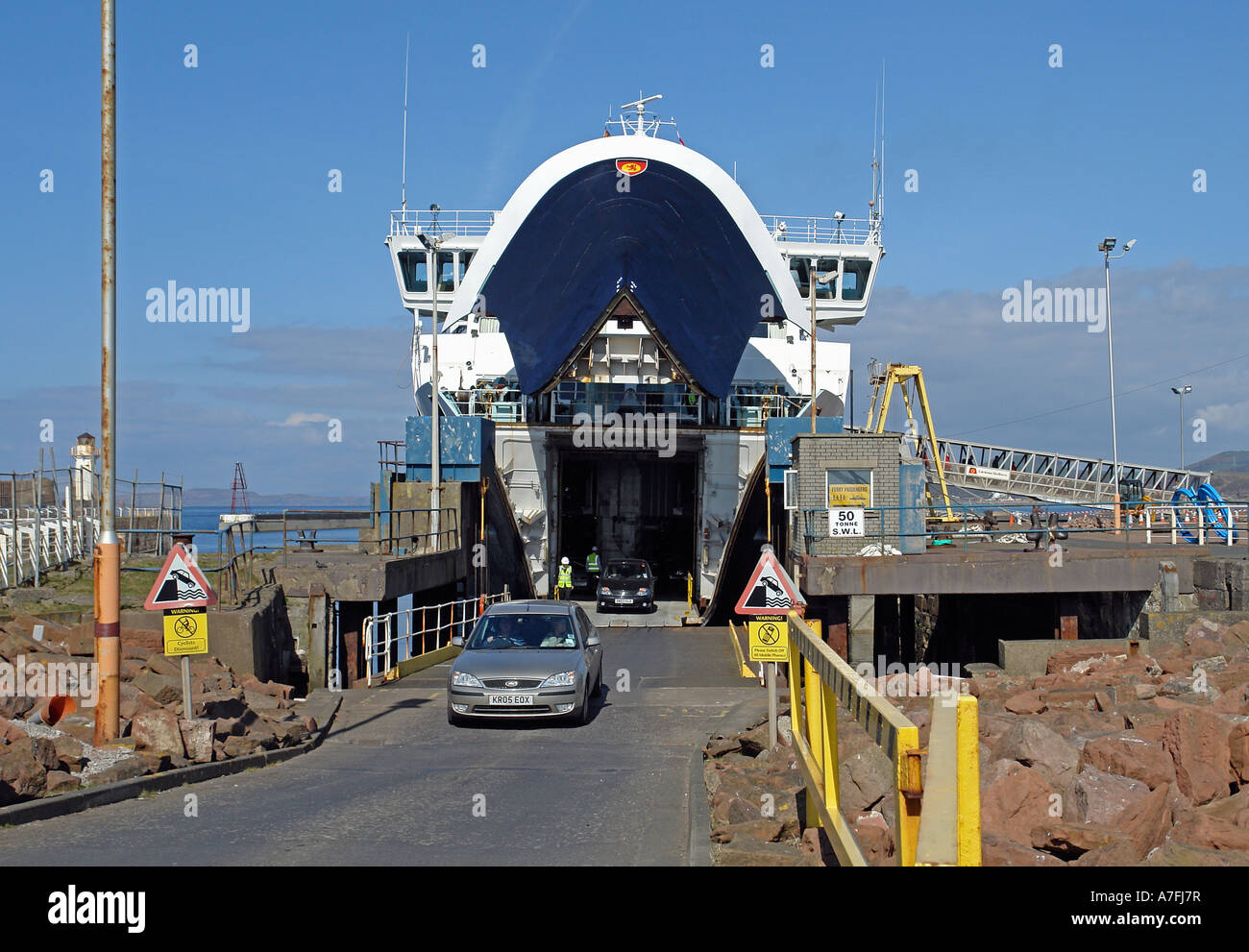 Caledonian MacBrayne car ferry Caledonian Isles in Ardrossan harbour ...