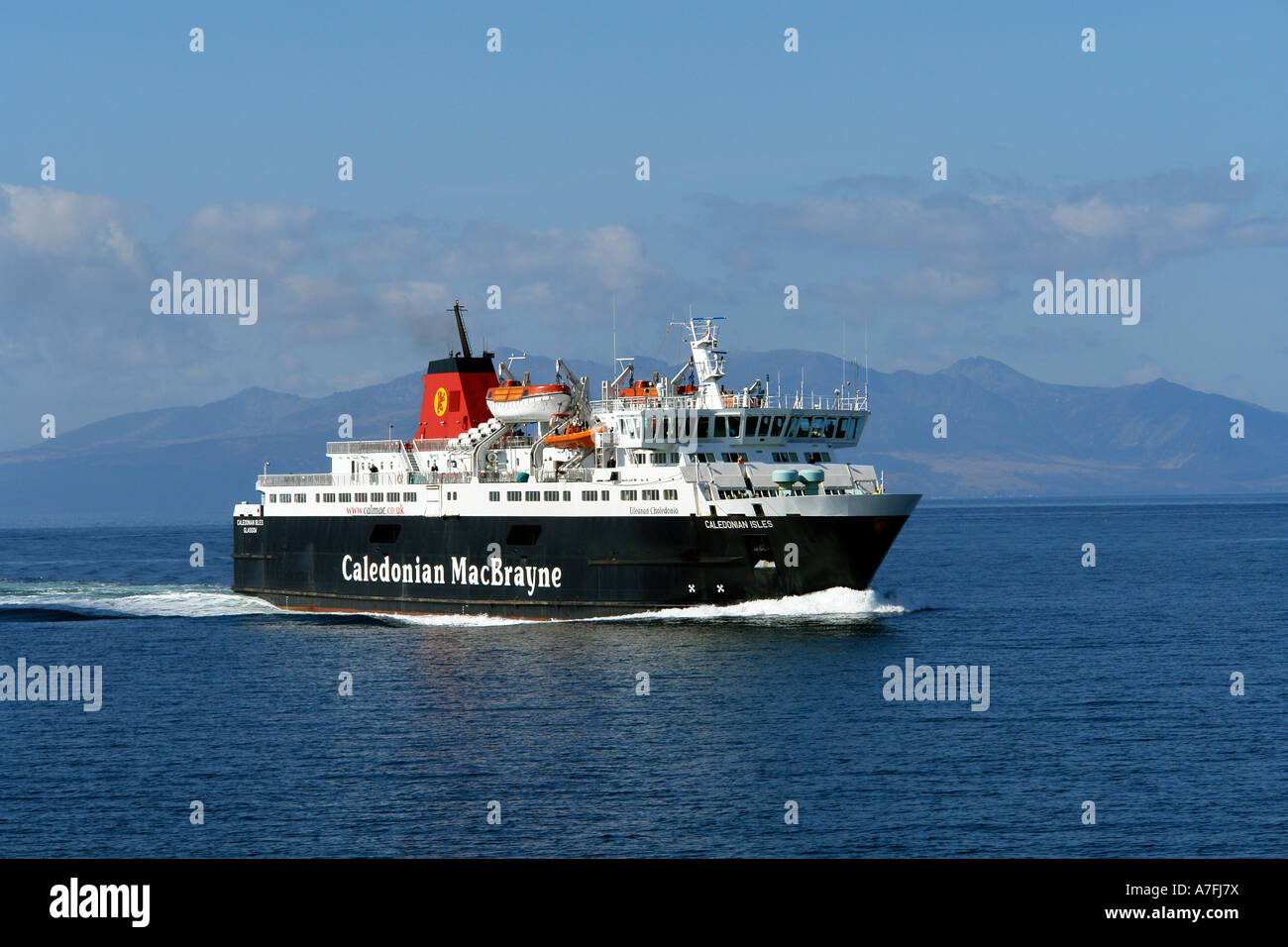 Caledonian MacBrayne car ferry Caledonian Isles approaching Ardrossan ...
