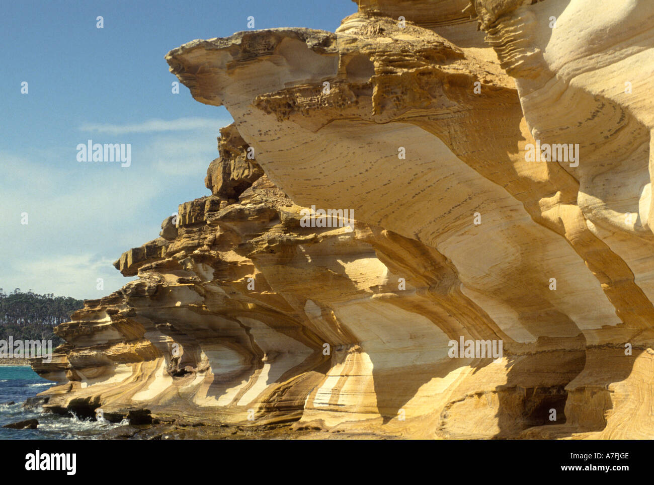 Painted Cliffs Maria Island Tasmania Australia Stock Photo - Alamy