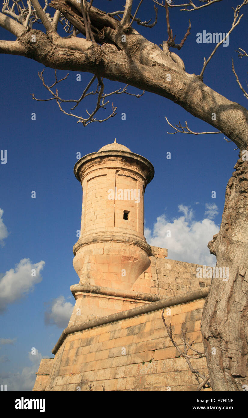 Valletta fortifications Malta Stock Photo - Alamy