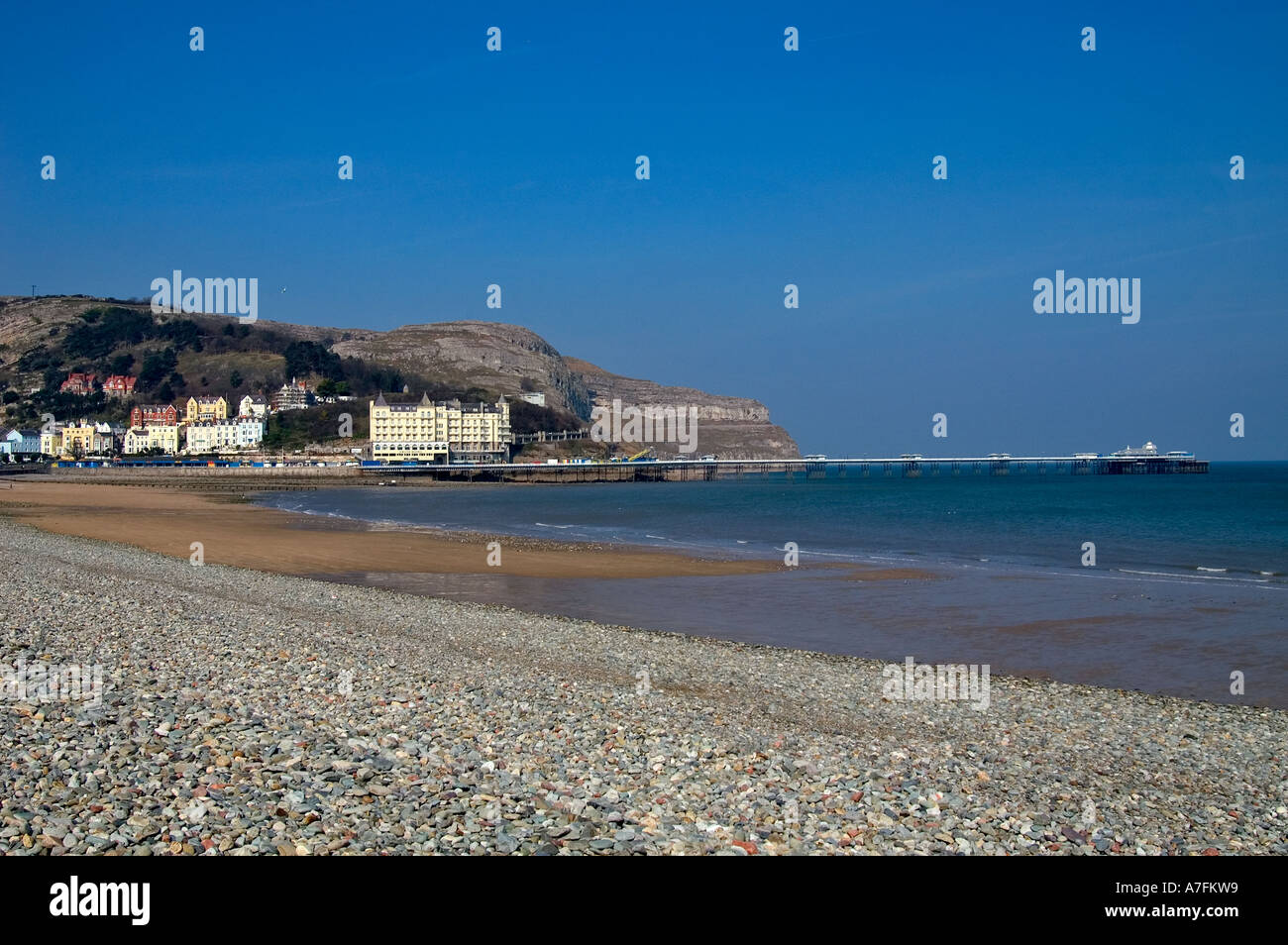 Llandudno sea front Great Ormes Head North Wales Stock Photo - Alamy