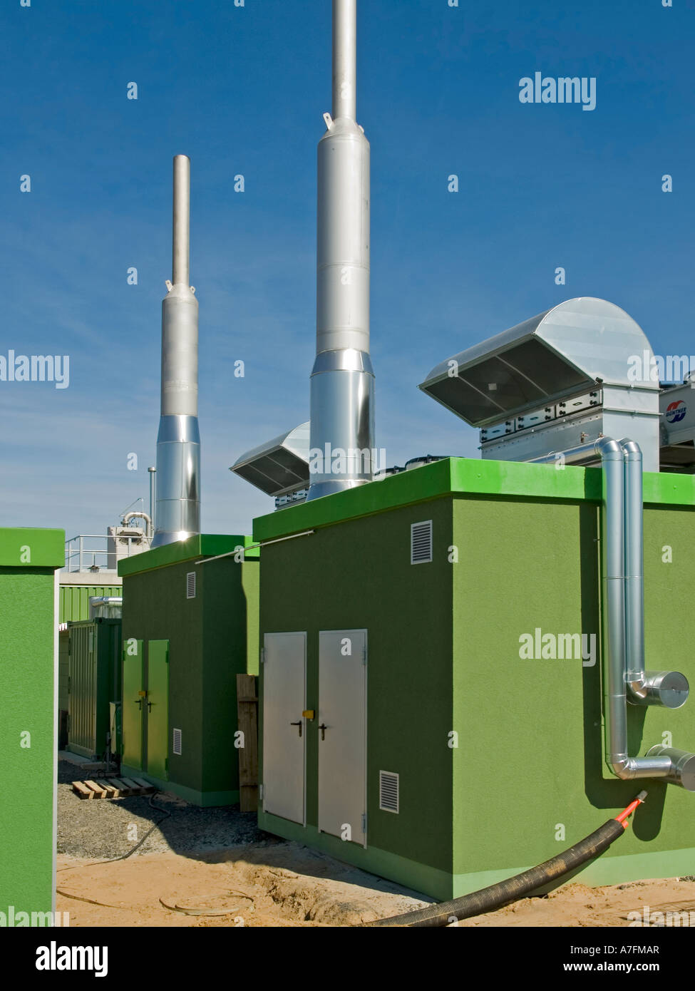energy block heat and power plant of a biogas plant Stock Photo - Alamy