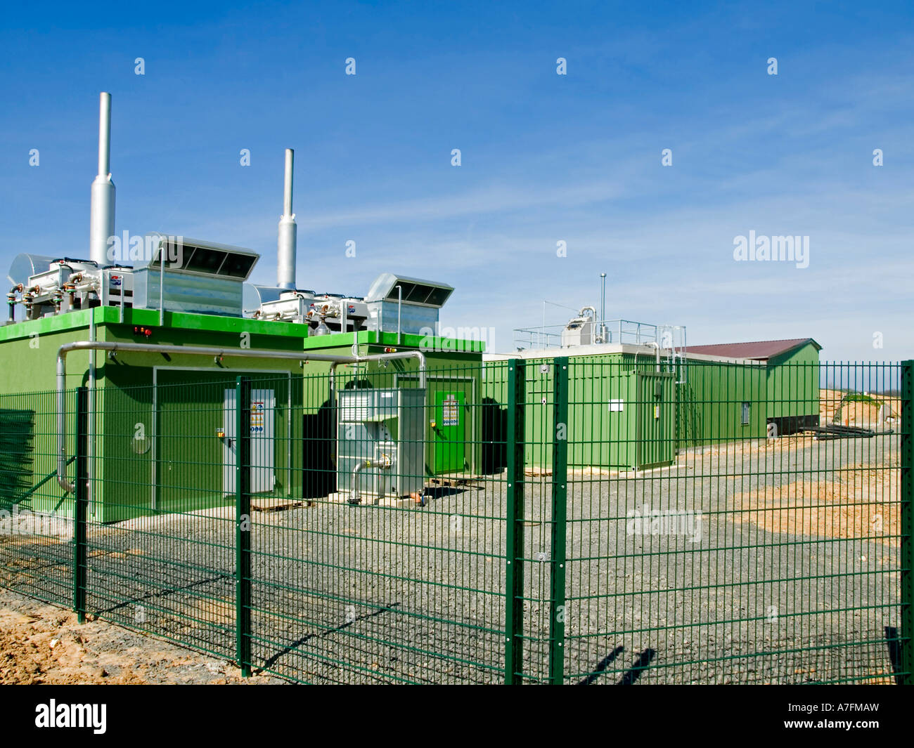 energy block heat and power plant of a biogas plant Stock Photo - Alamy