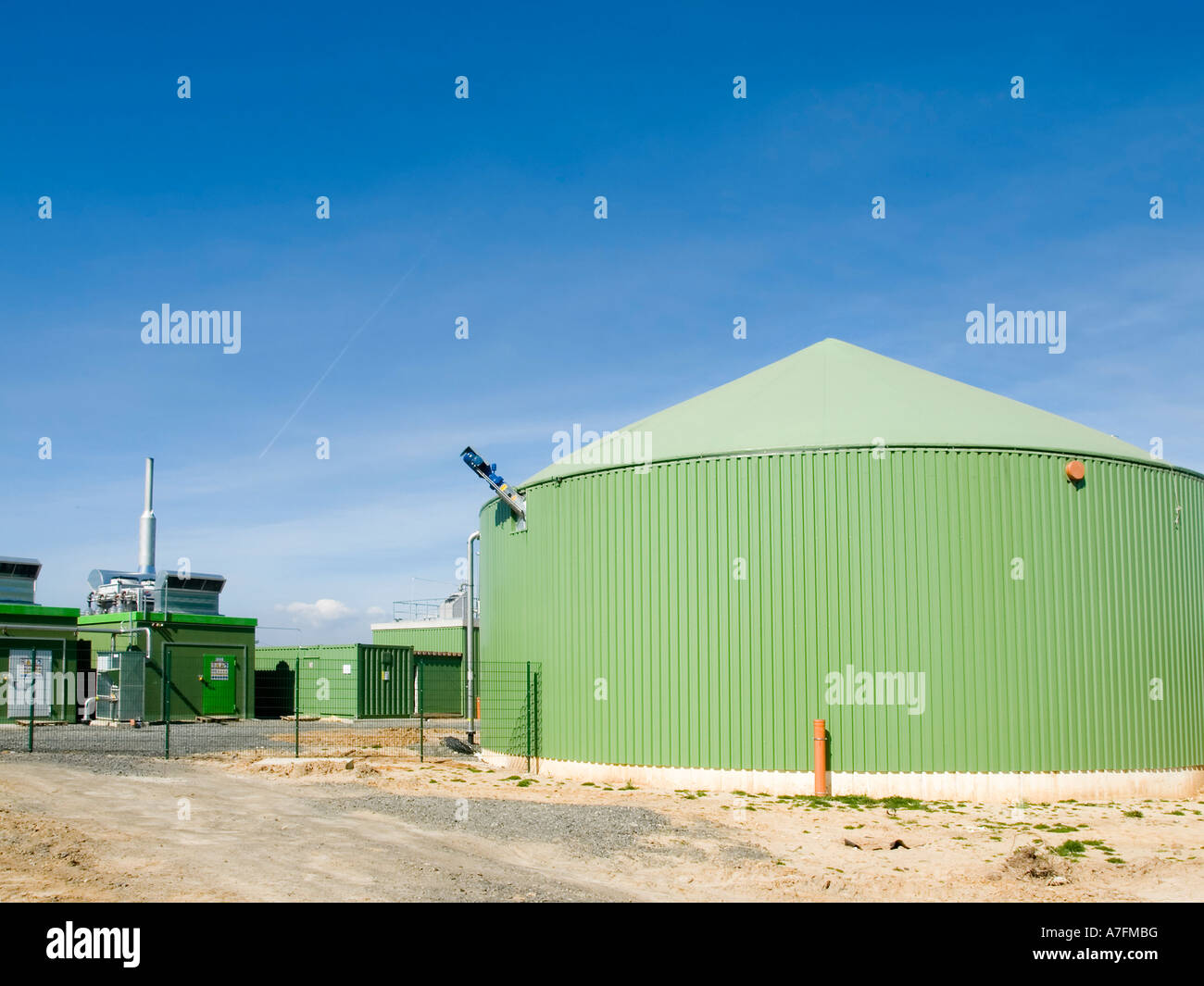 new biogas plant with energy block block heat and power plant and ...