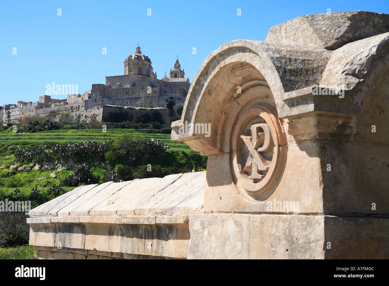 View of Mdina Malta Stock Photo - Alamy