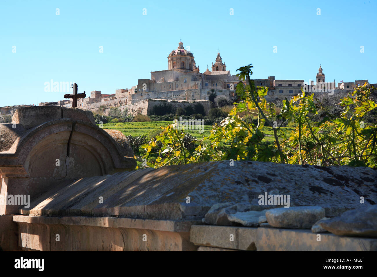 View of Mdina Malta Stock Photo - Alamy