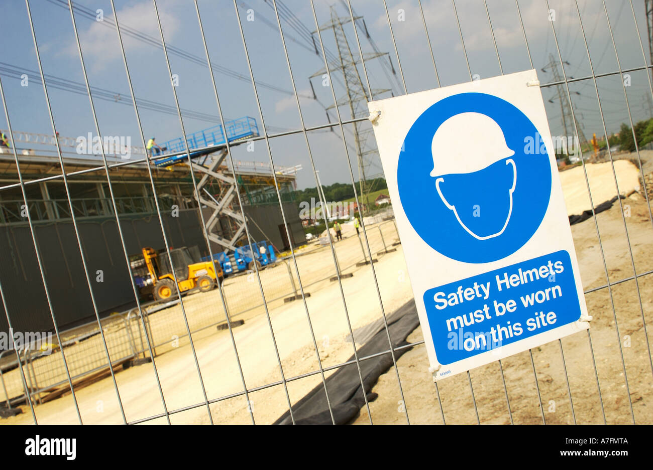 Health and Safety notice on construction site Stock Photo - Alamy