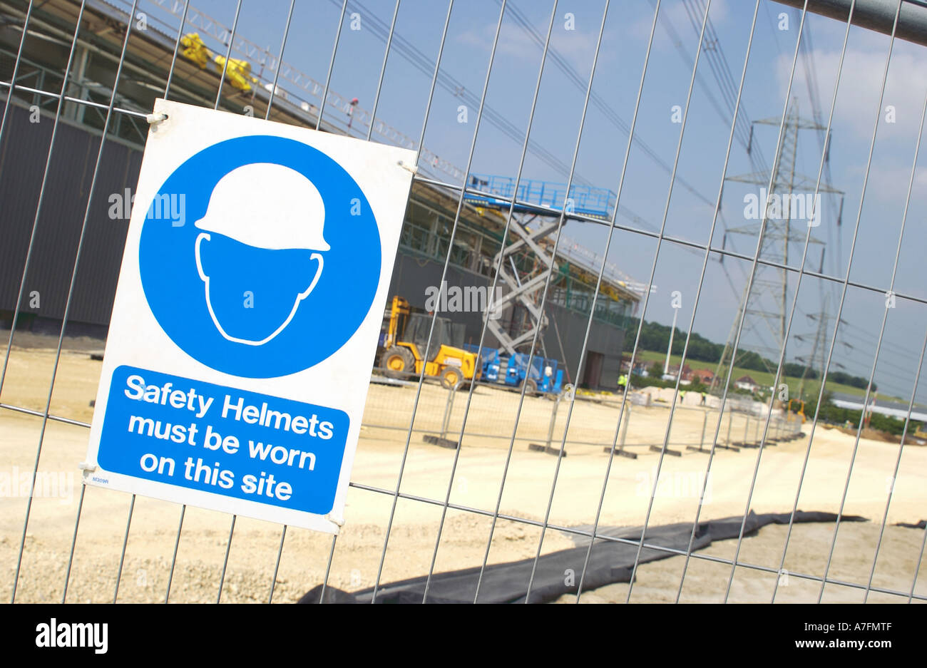 Health and Safety notice on construction site Stock Photo - Alamy