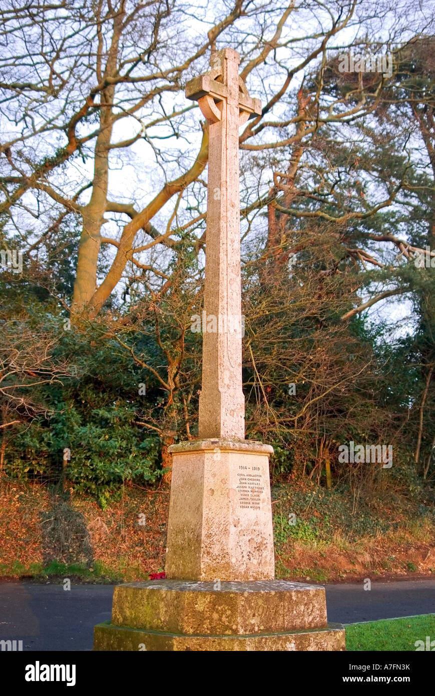 war memorial in churchyard cross Stock Photo - Alamy
