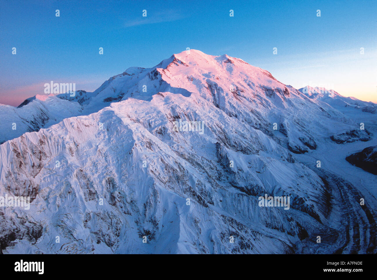 Mt. McKinley Peak, Denali, Denali National Park, Alaska, USA Stock ...