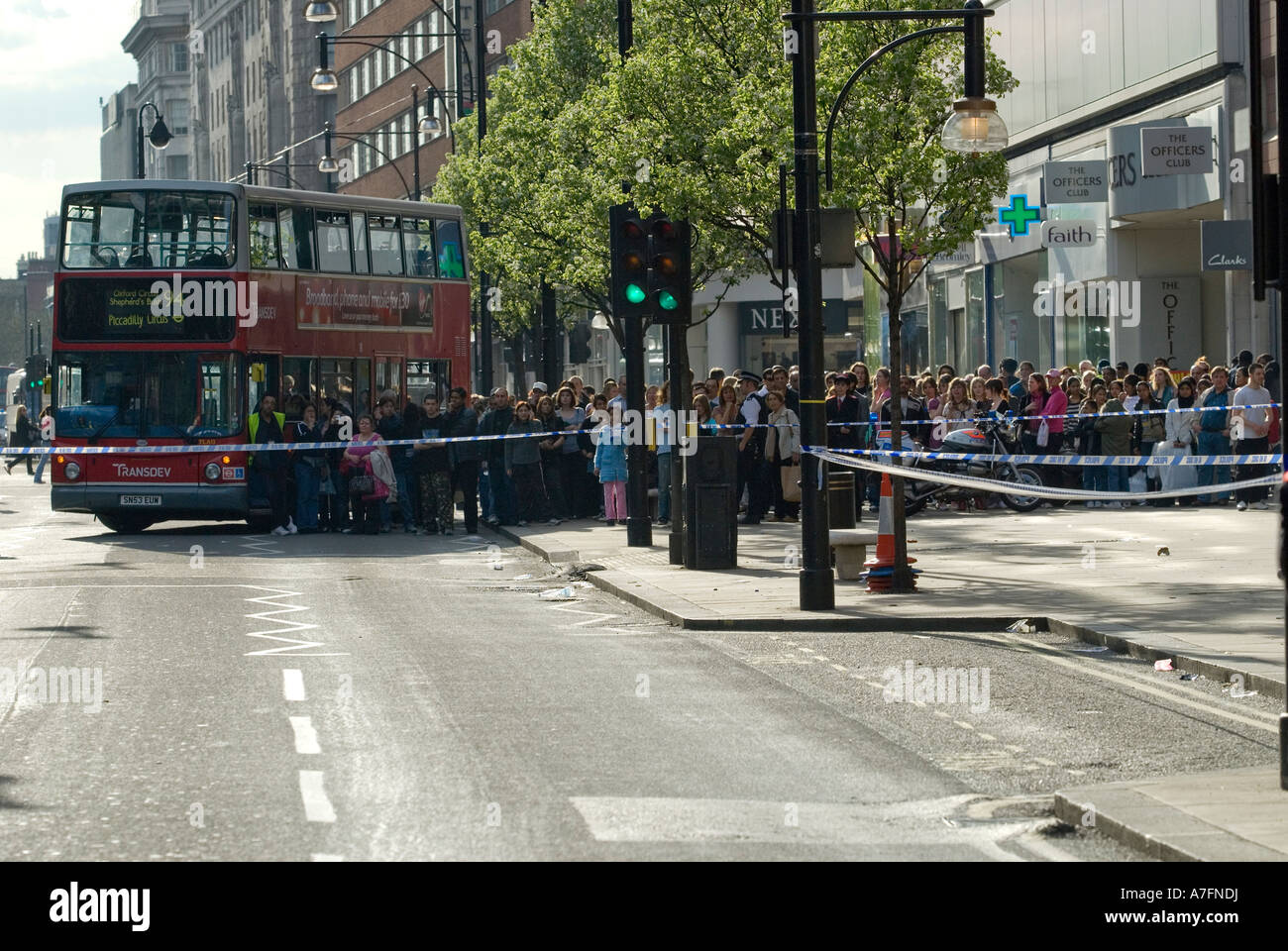 Police cordon on Oxford Street, London Stock Photo - Alamy