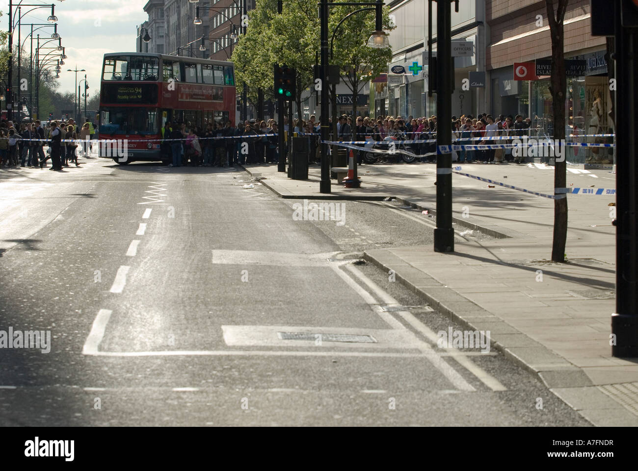 Police cordon on Oxford Street, London Stock Photo - Alamy