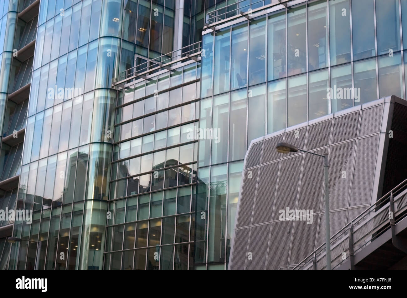 Close up of futuristic looking architecture of City Point glass office ... Close up of futuristic looking architecture of City Point glass office ...