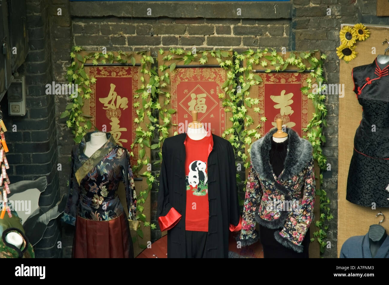 Retro clothing on a market stall Stock Photo - Alamy