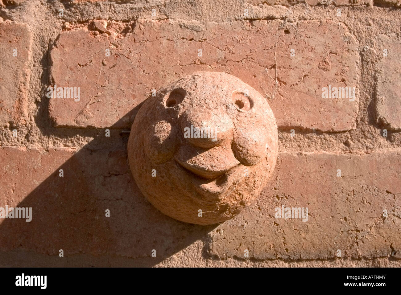 smiling face made out of brick Stock Photo - Alamy