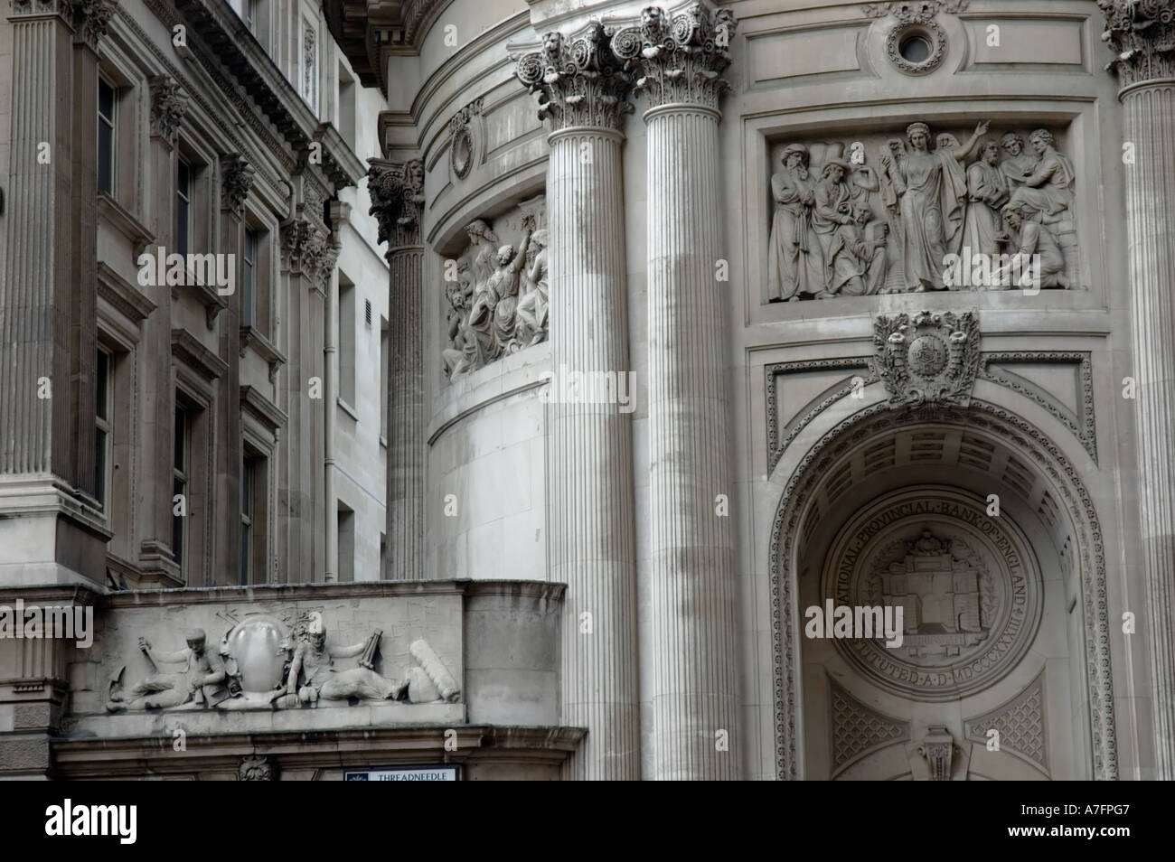 Victorian bank building at No 15 Bishopsgate, City of London, England ...