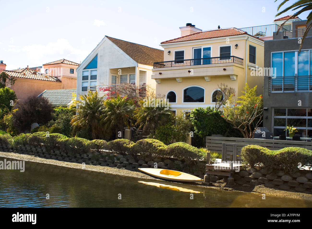 boat in front of a house on the Venice canals Stock Photo - Alamy